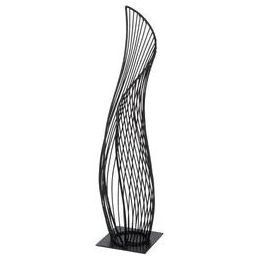 Dekoobjekt CASABLANCA BY GILDE "Dekoobjekt Der Schwung schwarz H. 57 cm", schwarz, B:14cm H:57cm T:13cm, Metall, Dekofiguren