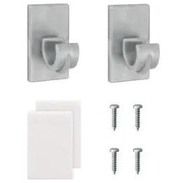 Gardinenstangenhalterungen Ersatzhalter GOOD LIFE "Lea" Gr. 1, silber (nickelfarben, matt), B:1cm L:3,2cm, Gardinenstangenhalterungen, für Bistrostangen