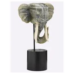 Dekofigur Heine HOME, grau (grau, natur), B:34cm H:50cm T:15cm, Dekofiguren