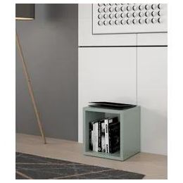 Regalwürfel FORTE, grün (salbei), B:38,2 H:32,9 T:32,9, Spanplatte, Regale, Regalwürfel, B/H/T 38,2x38,3x32,9 cm, langlebige Beschichtung