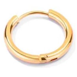 Single-Creole Firetti "Schmuck Geschenk Ohrschmuck einzeln Classic" Gr. 14, gold (gelbgoldfarben), Ohrringe, Damen, 14, Edelstahl