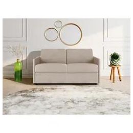 Schlafsofa 2-Sitzer - Liegefläche: 120 cm - Matratzenhöhe: 14 cm - Stoff - Beige - CALIFE