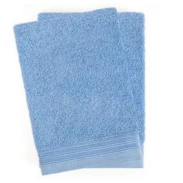 Waschlappen HAMMETEX "2er-Set Waschlappen 15x22 cm, 100% Baumwolle, weich und saugfähig", blau (hellblau), B:15cm L:22cm, Baumwolle, Waschlappen