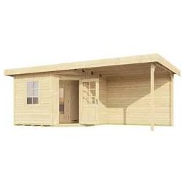 Saunahaus Weka "SALO 2", beige (natur), Bio-Ofen, externe Steuerung, 9 kW, Saunen, inkl. hochwertiger Elementsauna