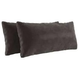 Sofakissen Home Affaire "Viva", braun, B:60cm H:30cm T:8cm, 100% Polyester, Polsterauflagen, 2er Kissen-Set wahlweise in zwei Größen