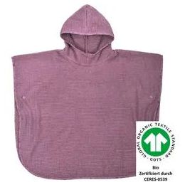 W&ouml;rner Badeponcho W&Ouml;RNER "at home", lila (mauve), L:60cm, Baumwoll-Webfrottier, Hausm&auml;ntel, Biobaumwolle, maschinenwaschbar, trocknergeeignet