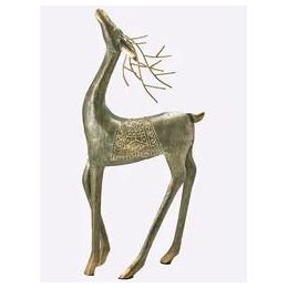 Dekofigur Heine HOME, bunt (grün, goldfarben), B:25,5cm H:54,5cm T:8,5cm, Dekofiguren
