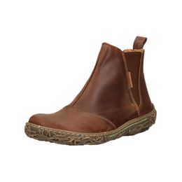 Stiefelette El Naturalista "El Naturalista Stiefelette Leder/Textil", Damen, Gr. 37, terra, Leder, Textil, Schuhe Stiefelette