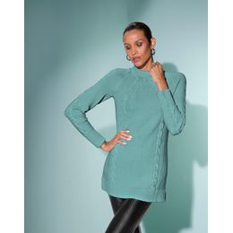 CR&Eacute;ATION L Damen Longpullover mit Pailletten salbei Gr&ouml;&szlig;e 36