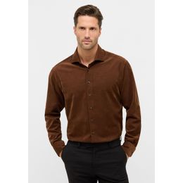 Langarmhemd Eterna "MODERN FIT", Herren, Gr. M, US-Gr&ouml;&szlig;en, creme, Cord, 70% Baumwolle, 30% Lyocell, tailliert, Manschette, Hemden, EASY IRON (b&uuml;gelleicht)