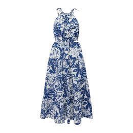 s.Oliver Kleid Damen Gr&ouml;&szlig;e 40 blau / wei&szlig; Winterkleid