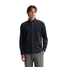 Marc O'Polo Langarmhemd MARC O'POLO "mit Button-Down-Kragen", Herren, Gr. M, Normalgr&ouml;&szlig;en, schwarz navy, Obermaterial: 100% Baumwolle, unifarben, regular fit normal, Doppelmanschette, Hemden