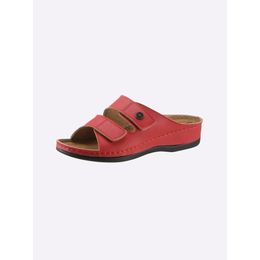 Franken Schuhe Pantolette FRANKEN-SCHUHE, Damen, Gr. 37, rot, Lederimitat, Schuhe