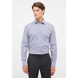 Langarmhemd Eterna "SLIM FIT", Herren, Gr. 38, Normalgrößen, navy, Twill, 100% Baumwolle, schmal, Manschette, Hemden, NON IRON (bügelfrei)
