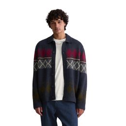 Marc O'Polo Herren Cardigan "mit Mohair-Anteil"dunkelblau, Gr. S, MARC O'POLO DENIM, gemustert, Obermaterial: 45% Schurwolle, 32% Polyamid, 13% Polyester, 7%