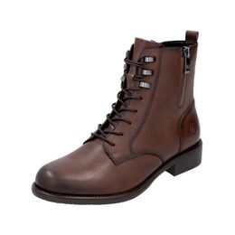 Schnürstiefelette Remonte "Remonte Stiefelette Glattleder", Damen, Gr. 38, chestnut, Glattleder, Schuhe