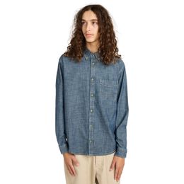 Langarmhemd Element "Button Down Regular Chambray", Herren, Gr. S, US-Gr&ouml;&szlig;en, chambray blau, Obermaterial: 100% Walkfrottier;, Hemden