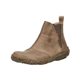 Stiefelette El Naturalista "El Naturalista Stiefelette Leder/Textil", Damen, Gr. 39, stone, Leder, Textil, Schuhe Stiefelette