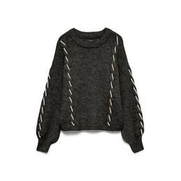 V&eacute;ro Moda VERO MODA Pullover 'VMILINA' Damen Gr&ouml;&szlig;e S dunkelbraun / graumeliert