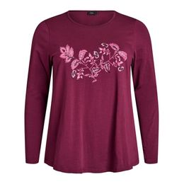 ZIZZI Pajama Shirt 'MDana' female Red size XL
