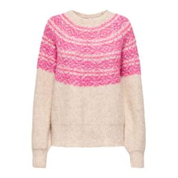 Only Pullover 'ONLSIDONA' Damen Gr&ouml;&szlig;e S ecru / flieder / hellpink