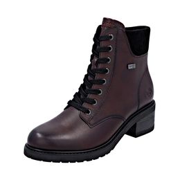 Schnürstiefelette Remonte "Remonte Stiefelette Leder/Synthetik", Damen, Gr. 38, rot (weinrot), Leder, Synthetik, Schuhe