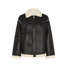 Kaffe Winterjacke Damen Größe XL beige / schwarz
