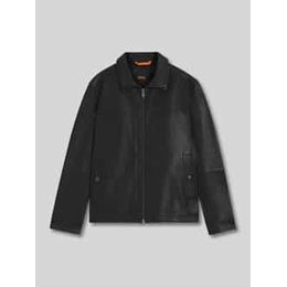 BOSS Orange Regular Fit Lederjacke aus echtem Lammnappa Modell 'JOREST'