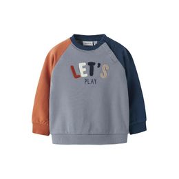 name it Sweatshirt 'NBMOKTAV' Gr&ouml;&szlig;e 68 nachtblau / grau / orange