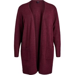 ZIZZI Strickjacke 'Sunny' Damen Gr&ouml;&szlig;e 5XL/6XL weinrot