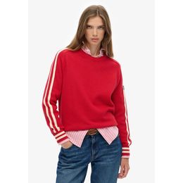 Superdry Pullover Damen Größe L rot / naturweiß