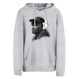 Cotton Prime Sweatshirt 'Monkey Mit DJ-Kopfh&ouml;rer' male Grey size XL