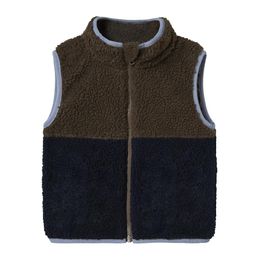 name it Vest 'Teddy Gilet' boy Blue, Brown size 116