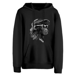 Cotton Prime Sweatshirt 'Cool Monkey Mit Brille' Herren Gr&ouml;&szlig;e XXXL hellgrau / dunkelgrau / schwarz / wei&szlig;