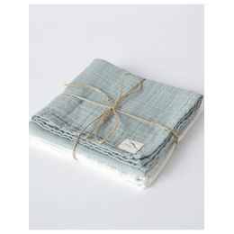OrganicEra Musselin-T&uuml;cher in White&Mint | Gr.: onesize