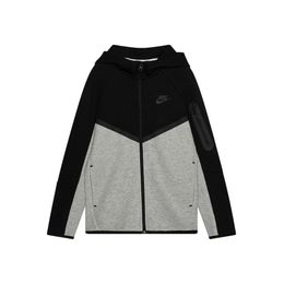 Nike Sportswear Sweatjacke 'TCH FLC' Jungen Gr&ouml;&szlig;e 158/170 dunkelgrau / graumeliert / schwarz