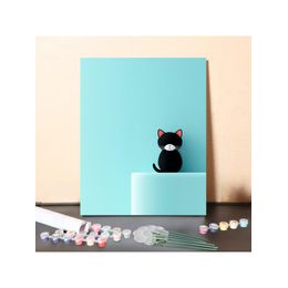 ARTNANAS DIY Malen nach Zahlen Set-"Schwarzchen" | Gr.: 30x40cm mit Keilrahmen nicht ges
