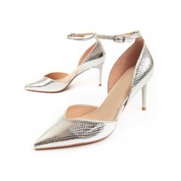 Montevita Pumps Heel Shoe Festshoe6 in Silber | Gr.: 38