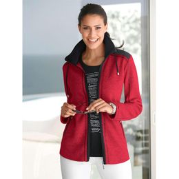 WITT WEIDEN Fleecejacke in rot-schwarz | Gr.: 38