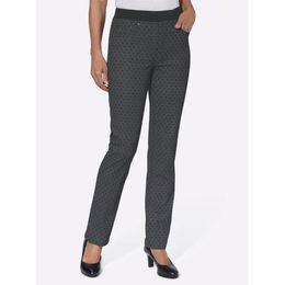WITT WEIDEN Jeans in grey-denim-bedruckt | Gr.: 20