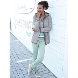 WITT WEIDEN Fleece-Jacke in grau-meliert | Gr.: 38