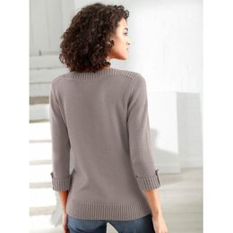 WITT WEIDEN 3/4 Arm-Pullover in taupe-meliert | Gr.: 36