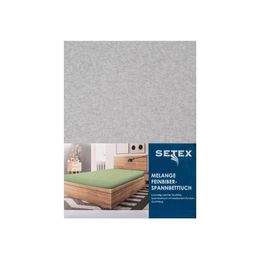 SETEX Feinbiber Spannbettlaken in hellgrau | Gr.: 180-200 x 200 cm