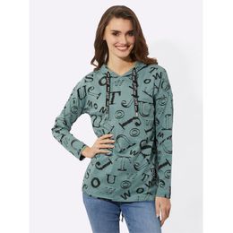 WITT WEIDEN Longshirt in jade-schwarz | Gr.: 40