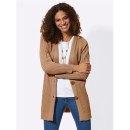 WITT WEIDEN Longstrickjacke in camel | Gr.: 40