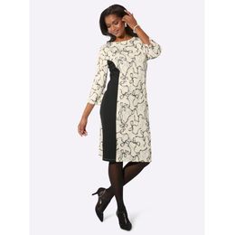 WITT WEIDEN Jersey-Kleid in champagner-graphit-bedruckt | Gr.: 38