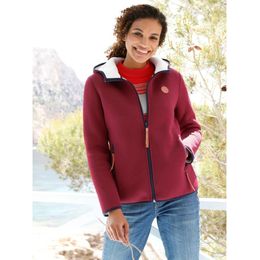 WITT WEIDEN Strickfleece-Jacke in dunkelrot | Gr.: 42
