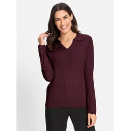 WITT WEIDEN Polopullover in burgund | Gr.: 38