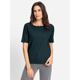 WITT WEIDEN Kurzarm-Pullover in petrol | Gr.: 38