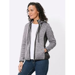WITT WEIDEN Strickfleece-Jacke in anthrazit-meliert | Gr.: 46
